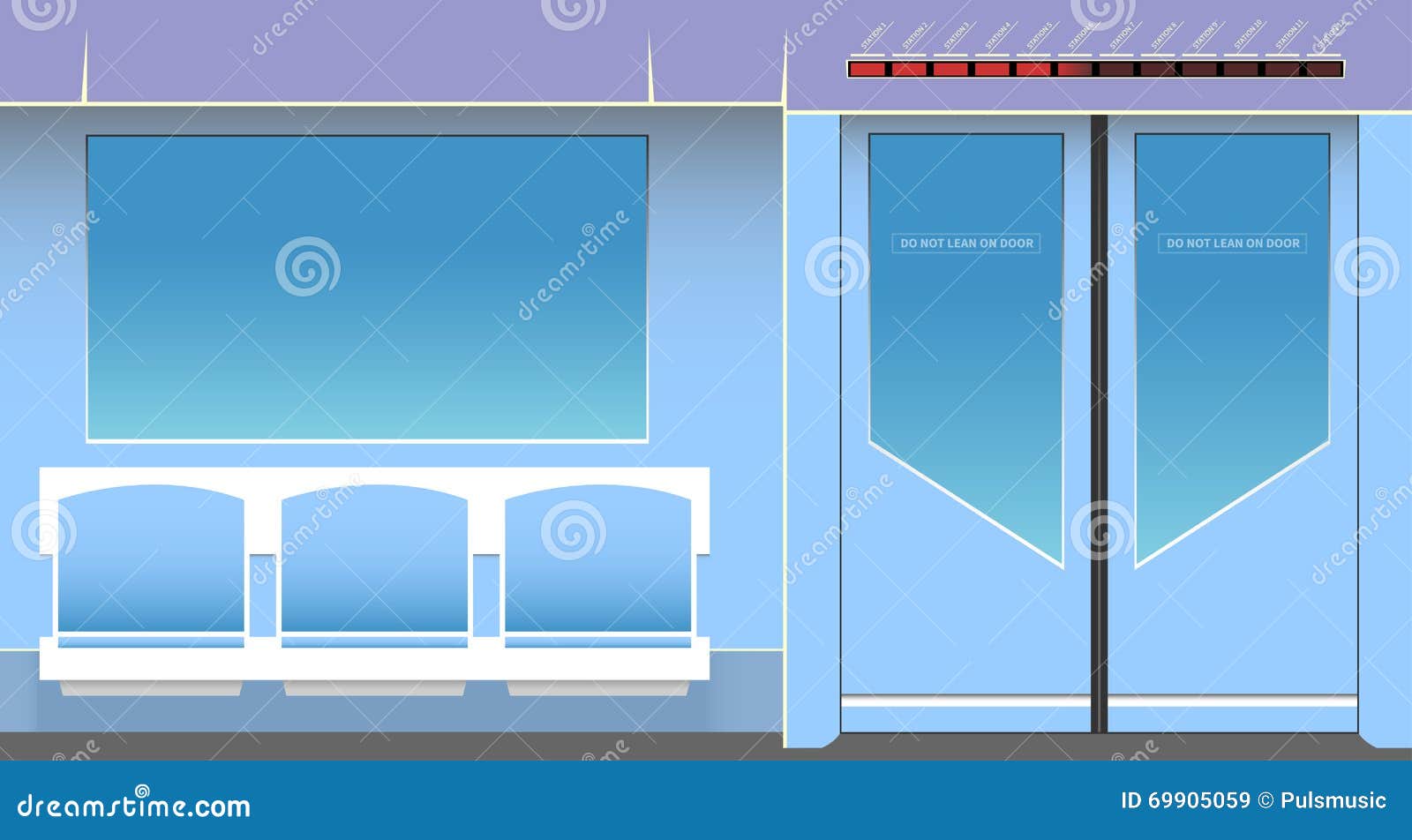 Subway interior stock vector. Illustration of entrance - 69905059