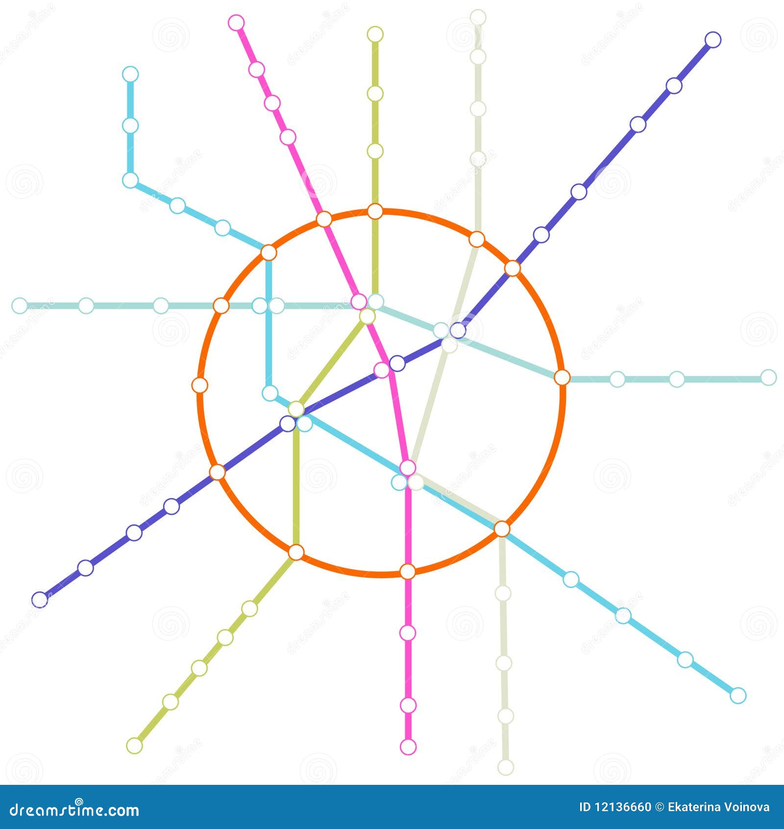 Subway Map Vector Illustration | CartoonDealer.com #12136660