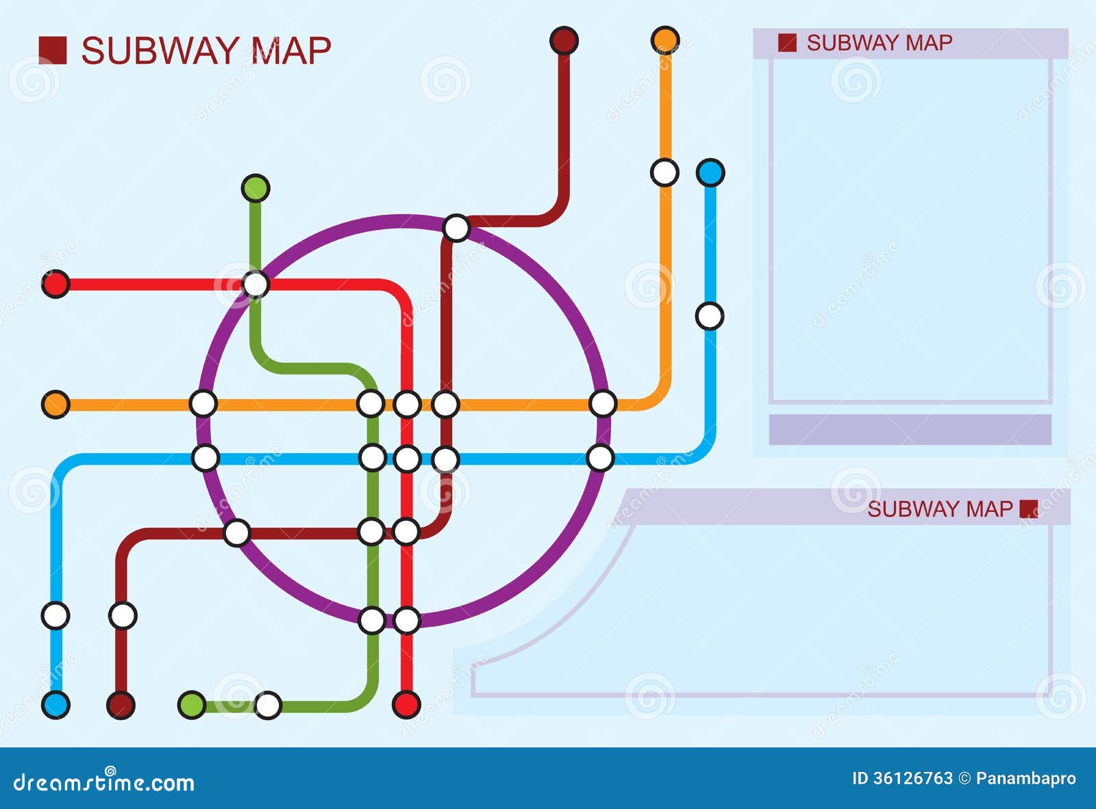 Subway map stock vector. Illustration of plan, shape - 36126763