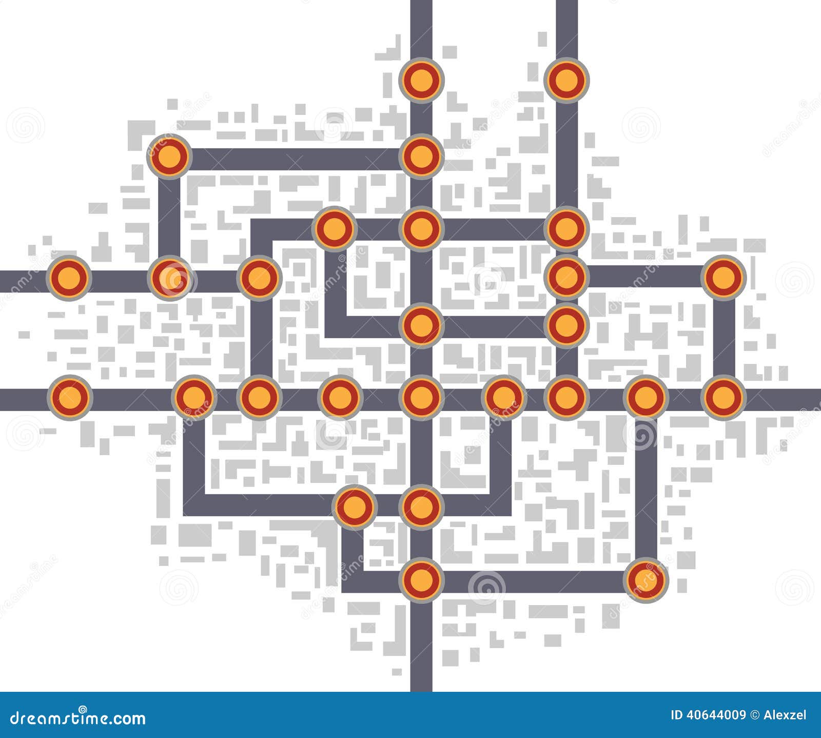 Subway Map Cartoon Vector | CartoonDealer.com #40644009