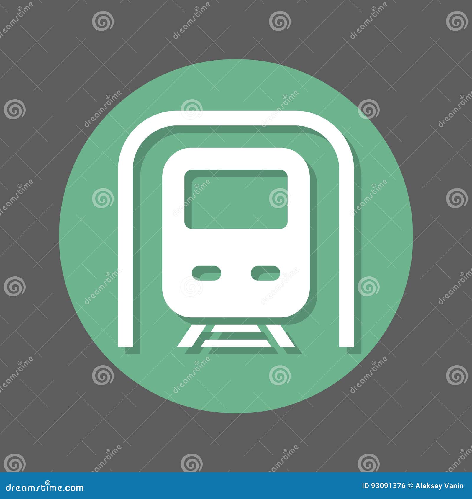 Subway, Metro Flat Icon. Round Colourful Button, Circular Vector Sign ...