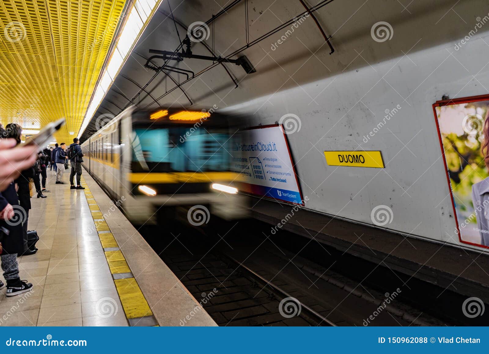 Subway at Duomo di Milano editorial stock photo. Image of milano ...
