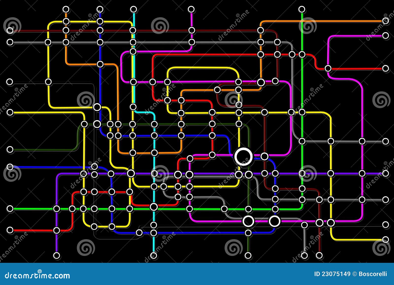 Subway Network People Connections Concept Stock Illustration ...