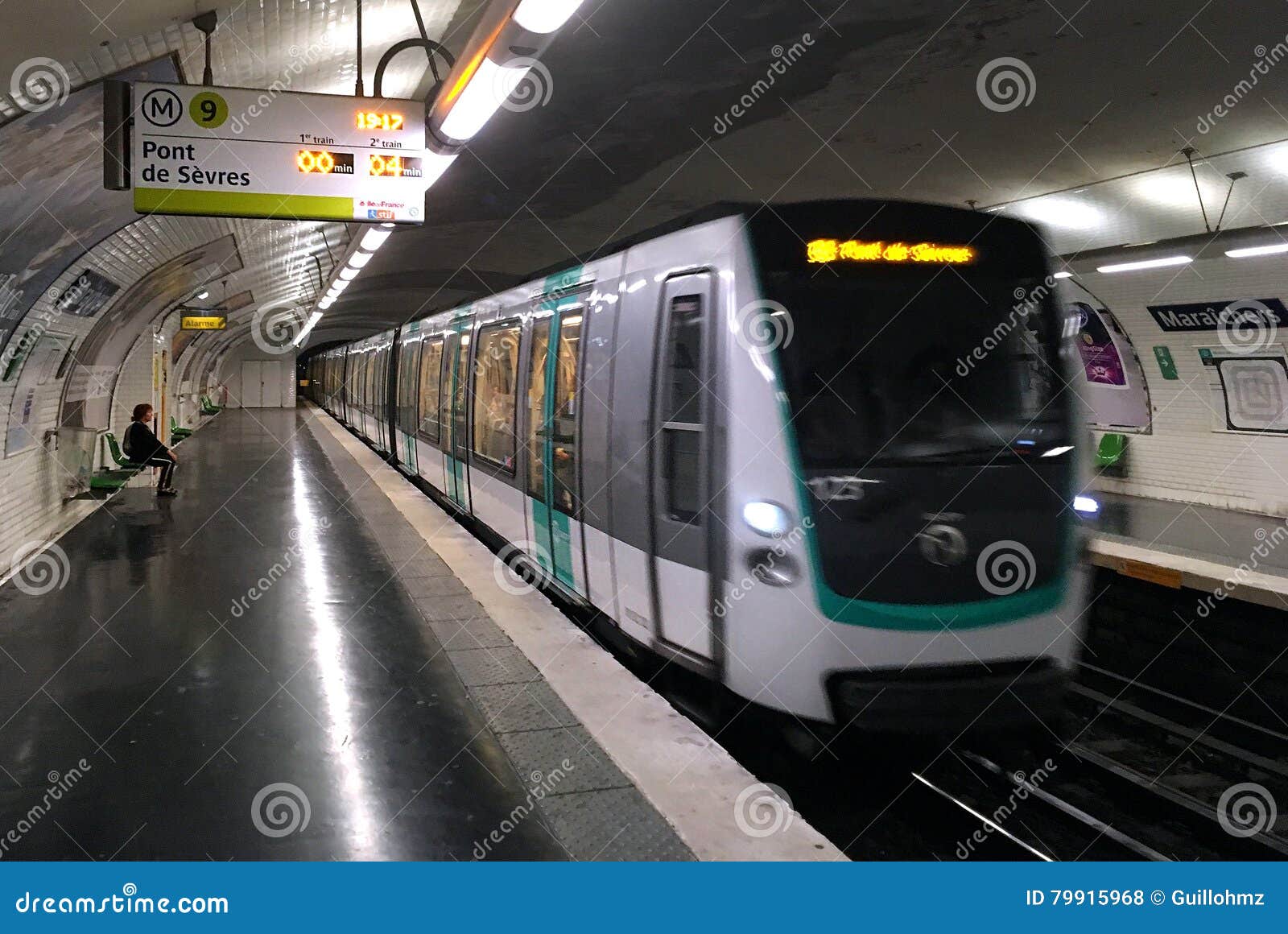 Subway Paris editorial stock photo. Image of rail, transportation ...