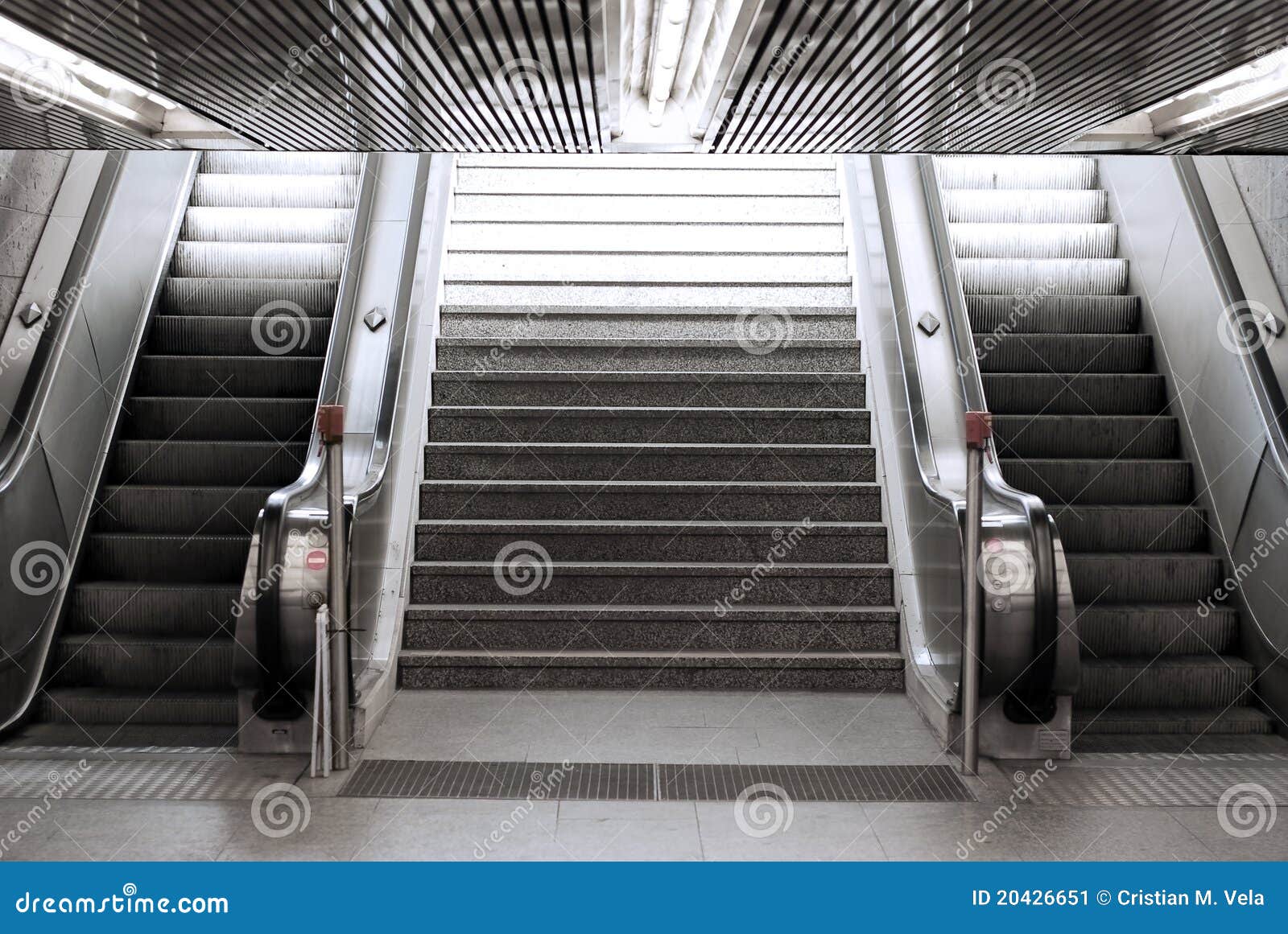 Subway passage stock image. Image of urban, train, escalator - 20426651
