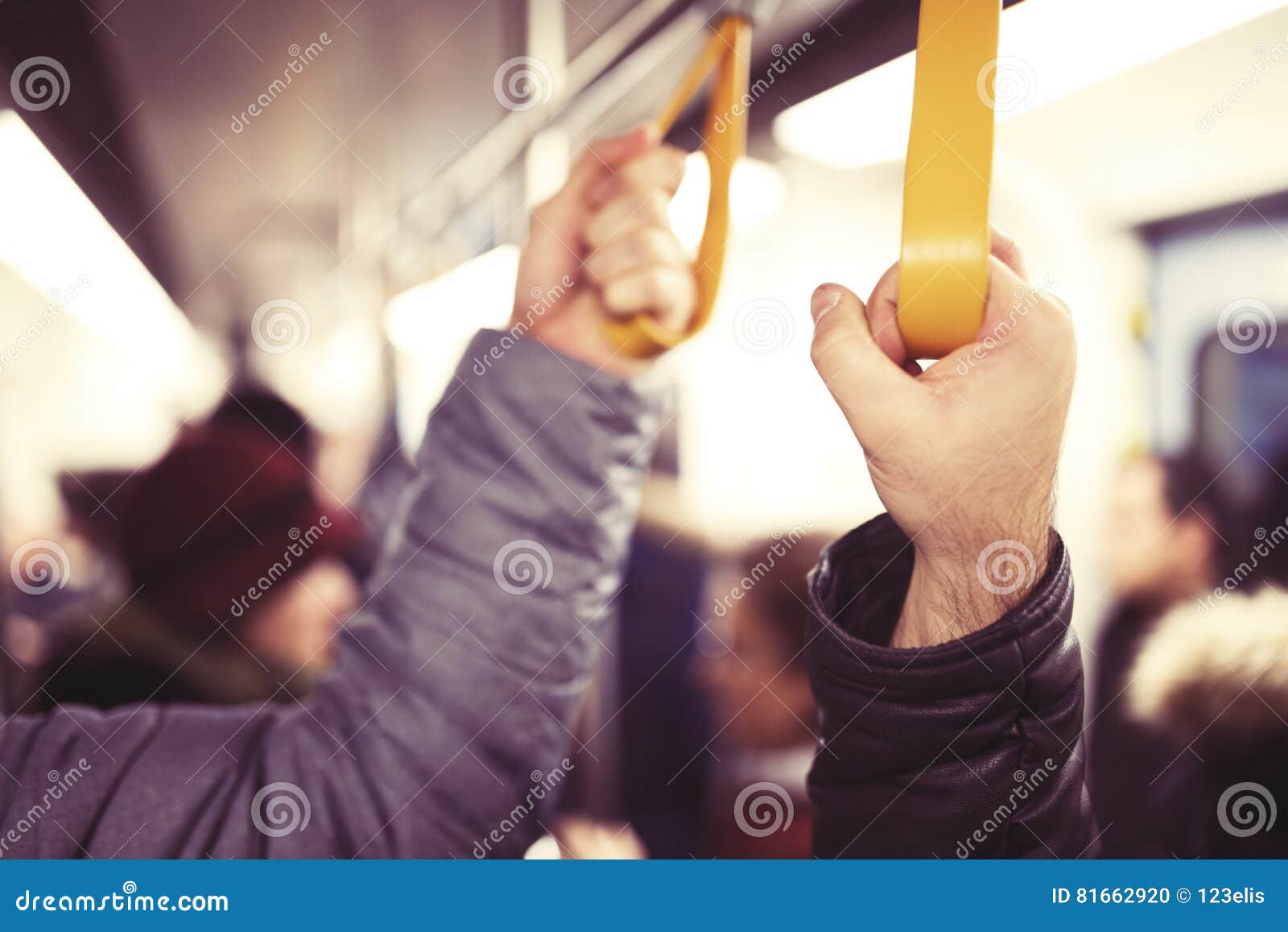 Subway Passanger stock photo. Image of commuter, handlebar - 81662920