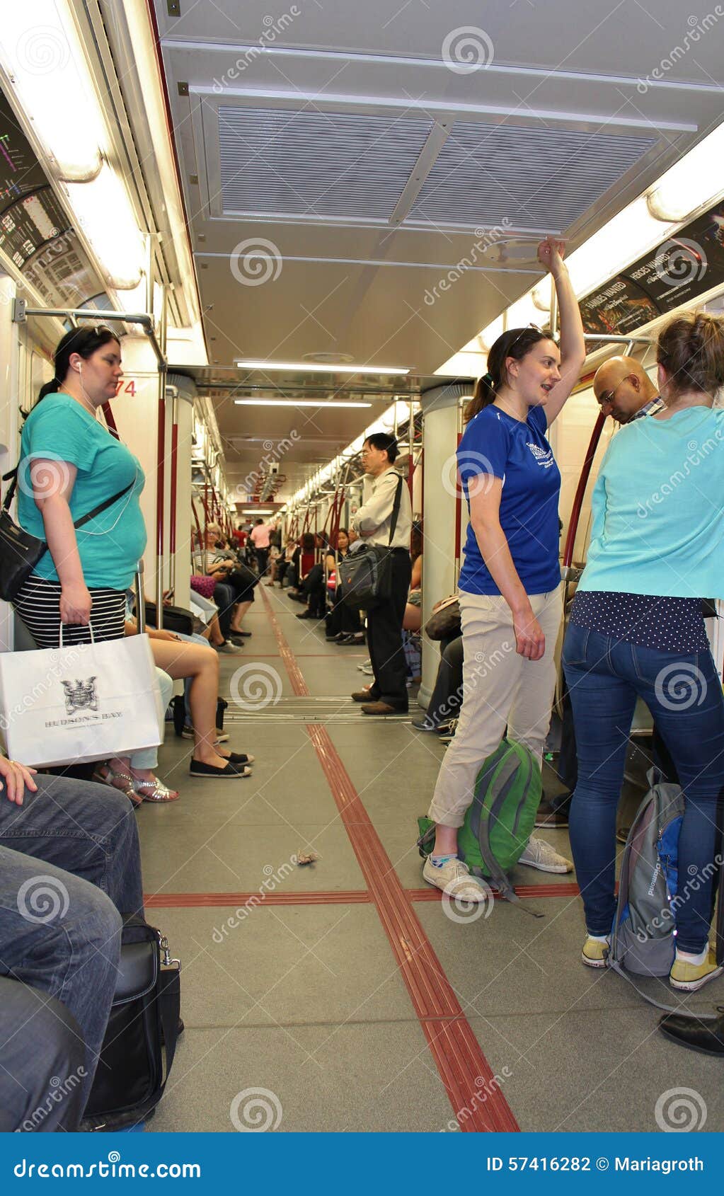 In the subway editorial photography. Image of toronto - 57416282