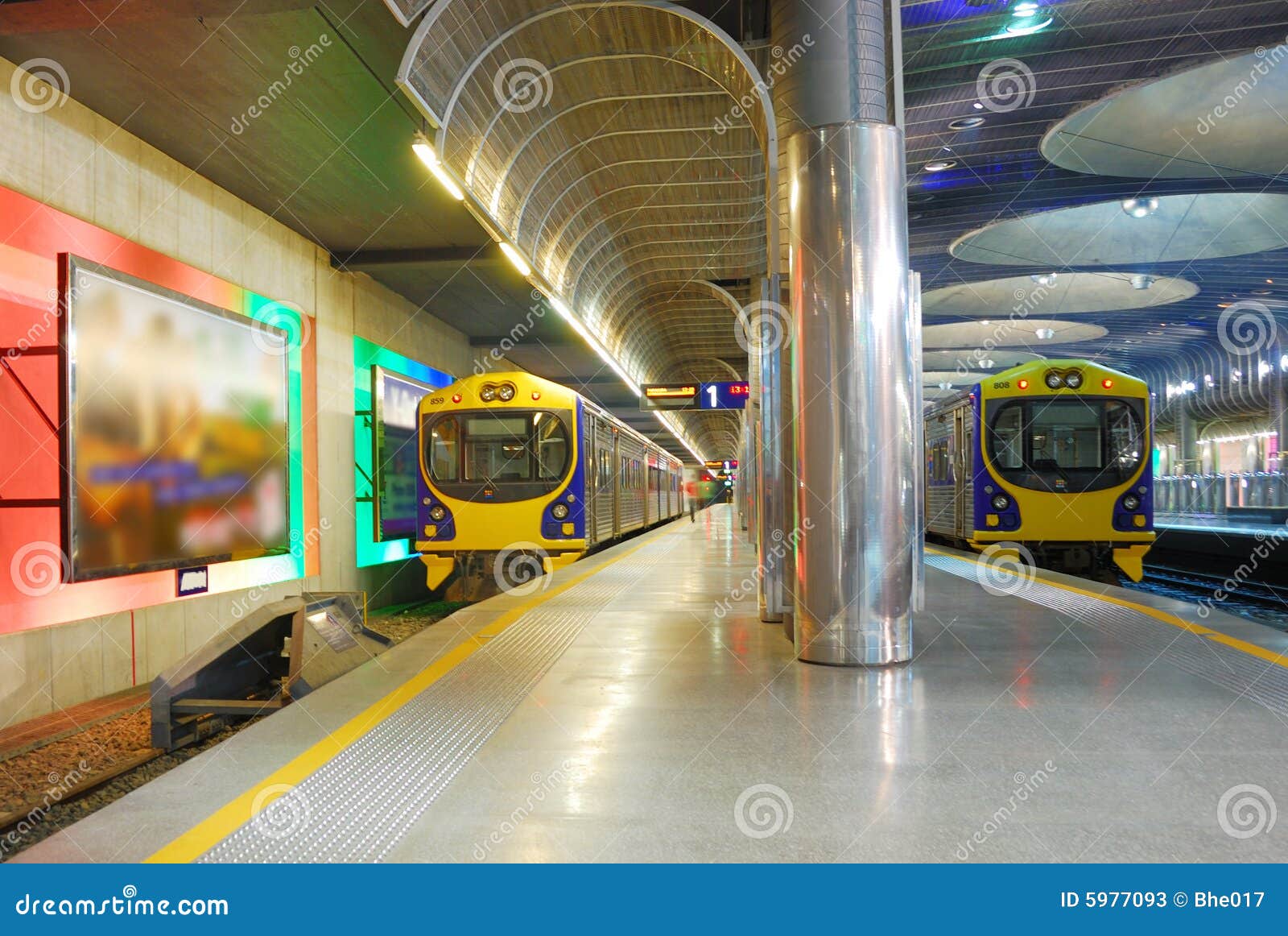 Subway platform stock image. Image of enter, corridor - 5977093