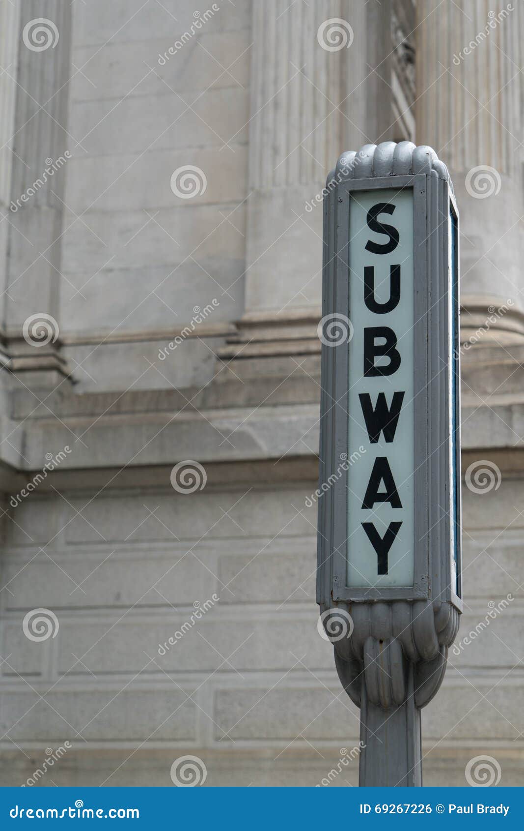 Subway Pole Sign stock photo. Image of travel, public - 69267226