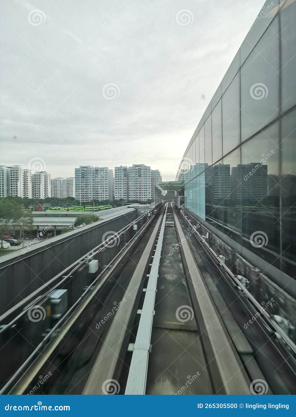 Subway rail building stock photo. Image of building - 265305500