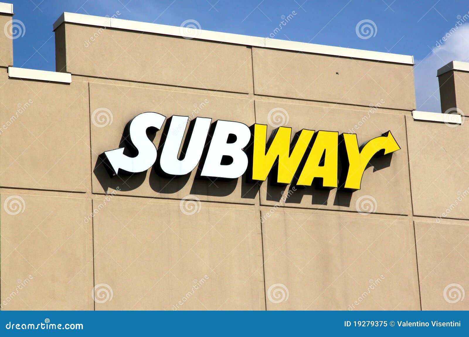 Subway Restaurant Sign editorial image. Image of market - 19279375