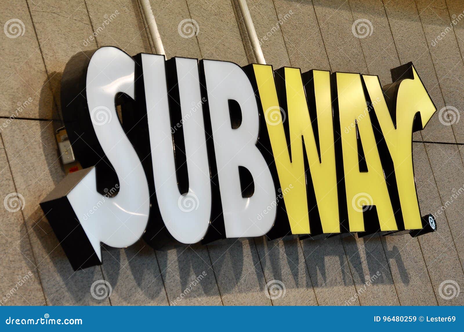 Subway restaurant signage editorial stock image. Image of business ...