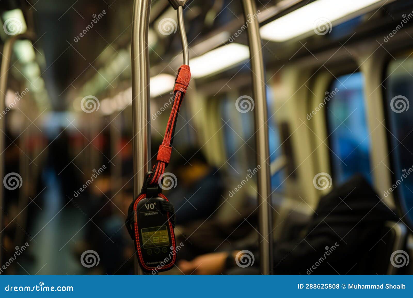 Subway Safety Emphasized: Blurred Hand Clutches Strap, Providing Secure ...