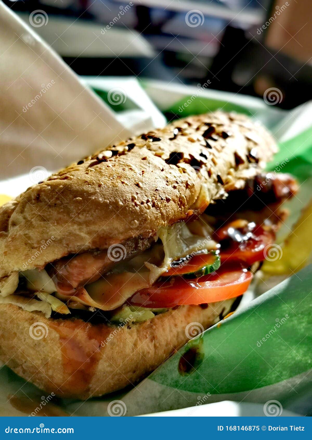 Subway Sandwich Food stock image. Image of fastfood - 168146875