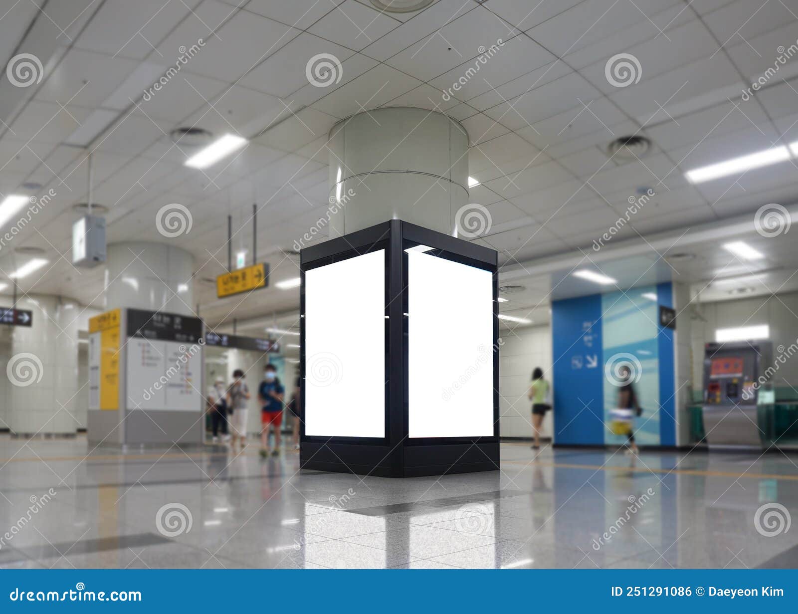 Subway Scenery and Advertising Mock Up Stock Photo - Image of poster ...