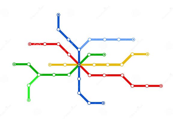 Subway schematic map stock vector. Illustration of lines - 29016796