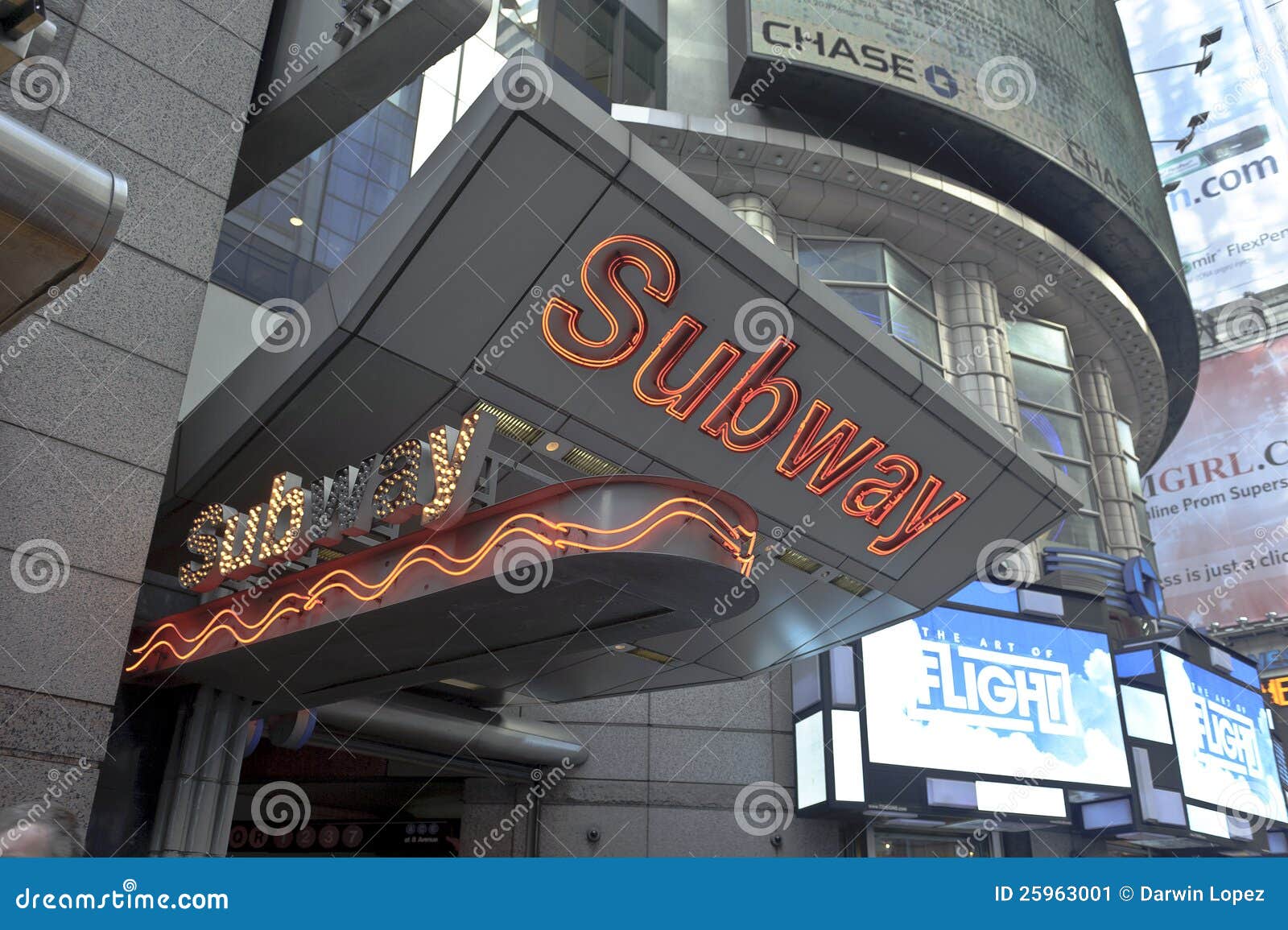 Subway Sign in Times Square Editorial Photo - Image of times ...