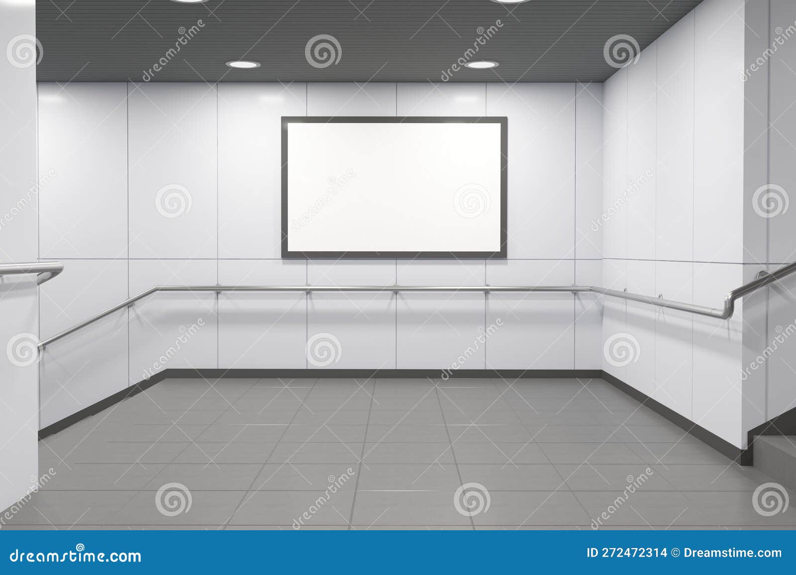 Subway Signage Rectangle Billboard Mockup Stock Illustration ...