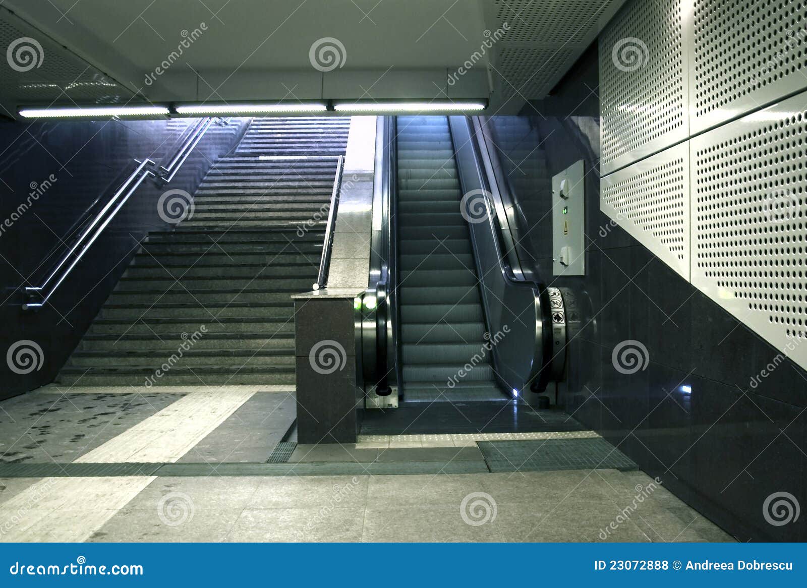 Subway stairs stock photo. Image of station, step, wall - 23072888