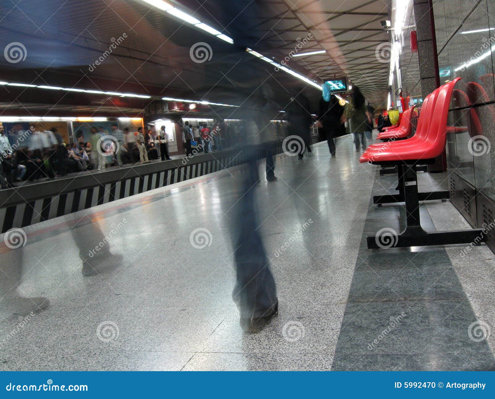Red Chairs Subway Station Stock Photos - Free & Royalty-Free Stock ...