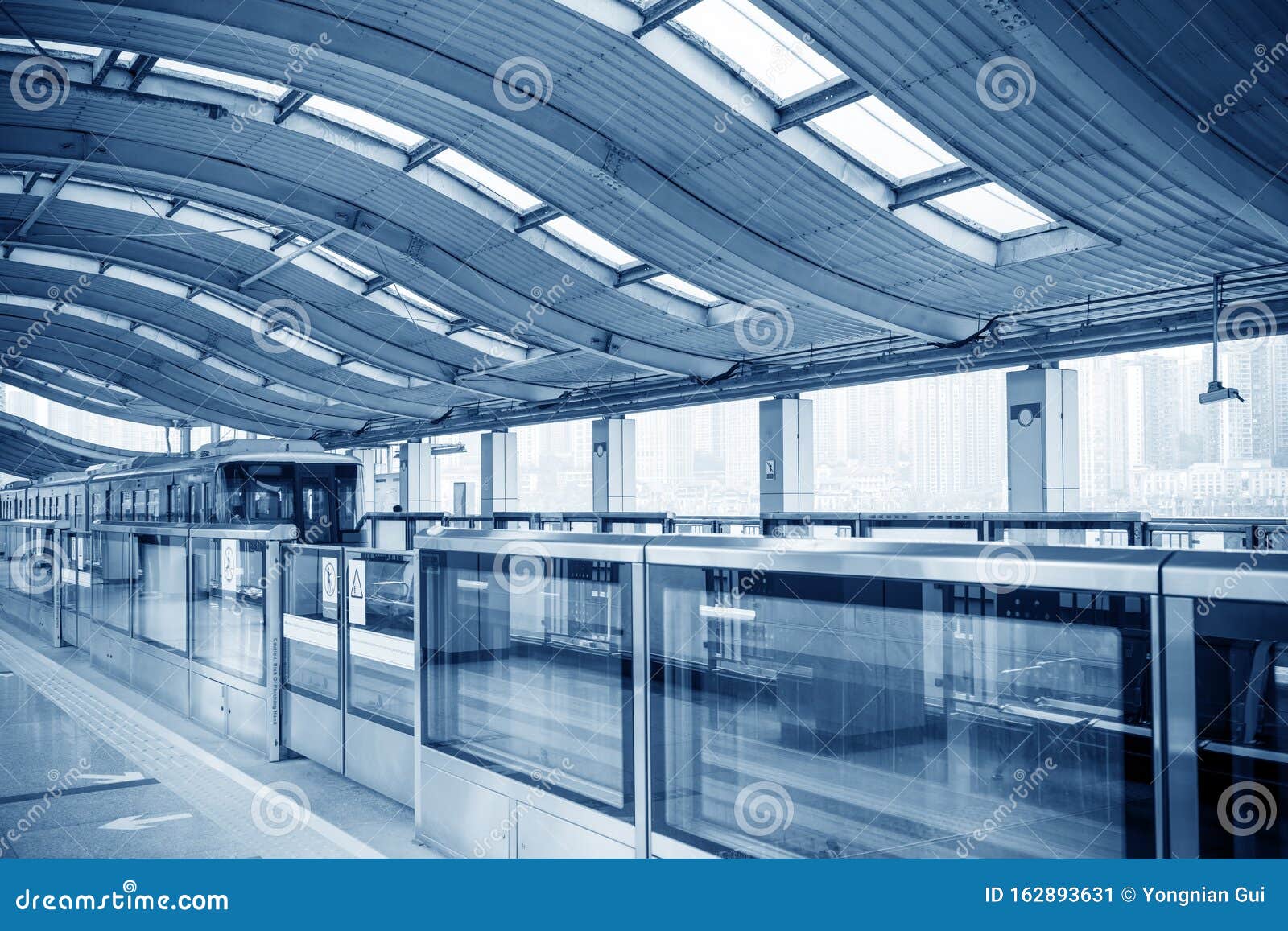 Subway Station in Chongqing ,china Stock Image - Image of light ...