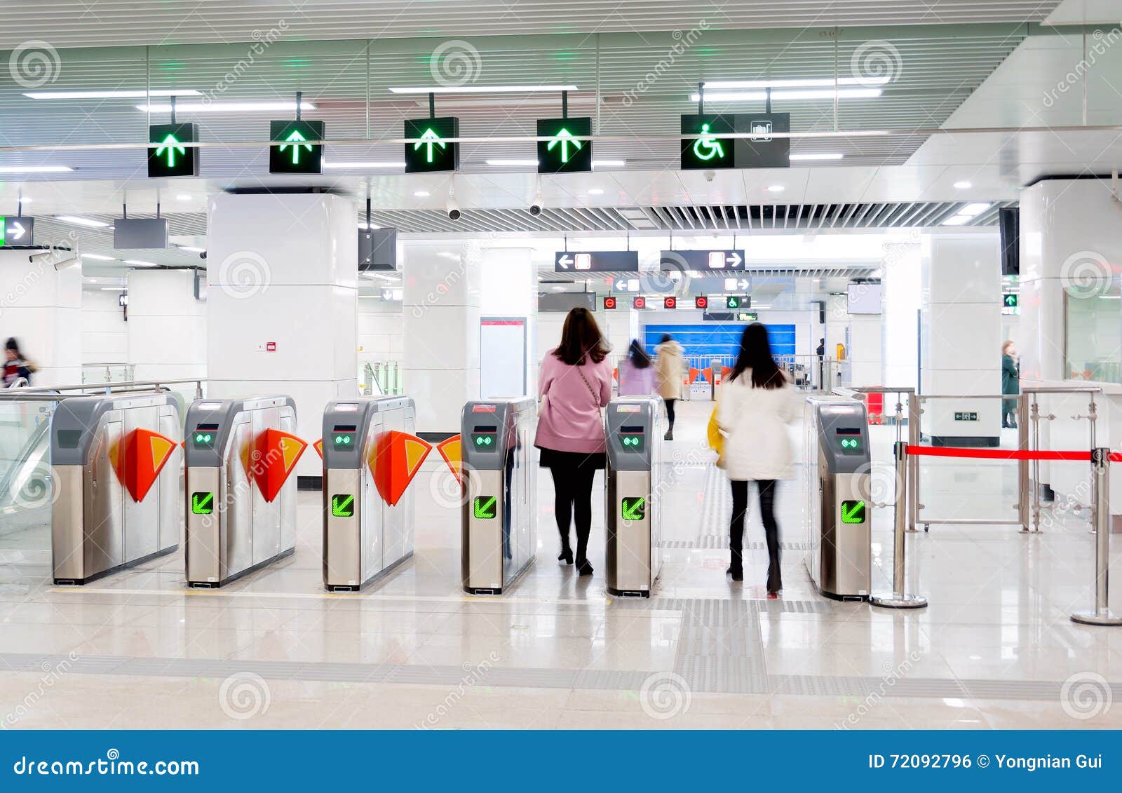 Subway Station Pedestrian Access Gates Stock Photo - Image of ...