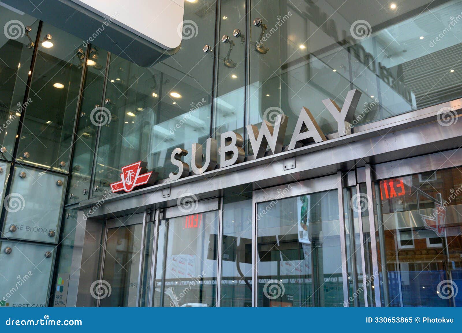 Subway station sign of TTC editorial image. Image of banner - 330653865