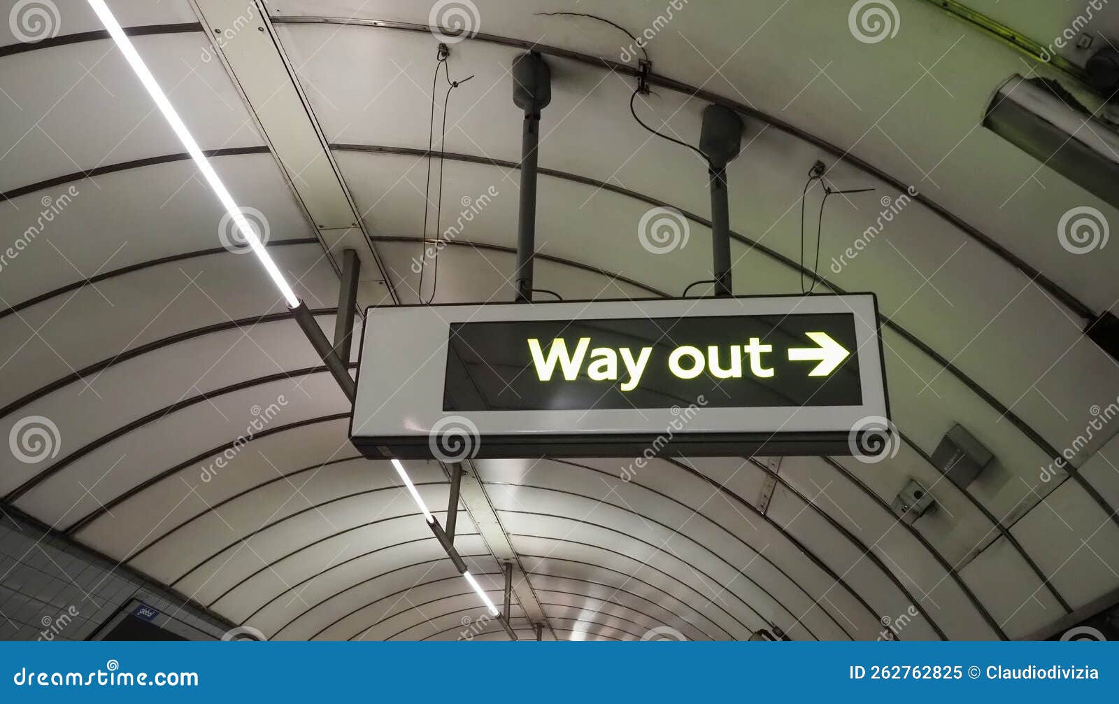Subway Station Way Out Sign Stock Image - Image of transport ...