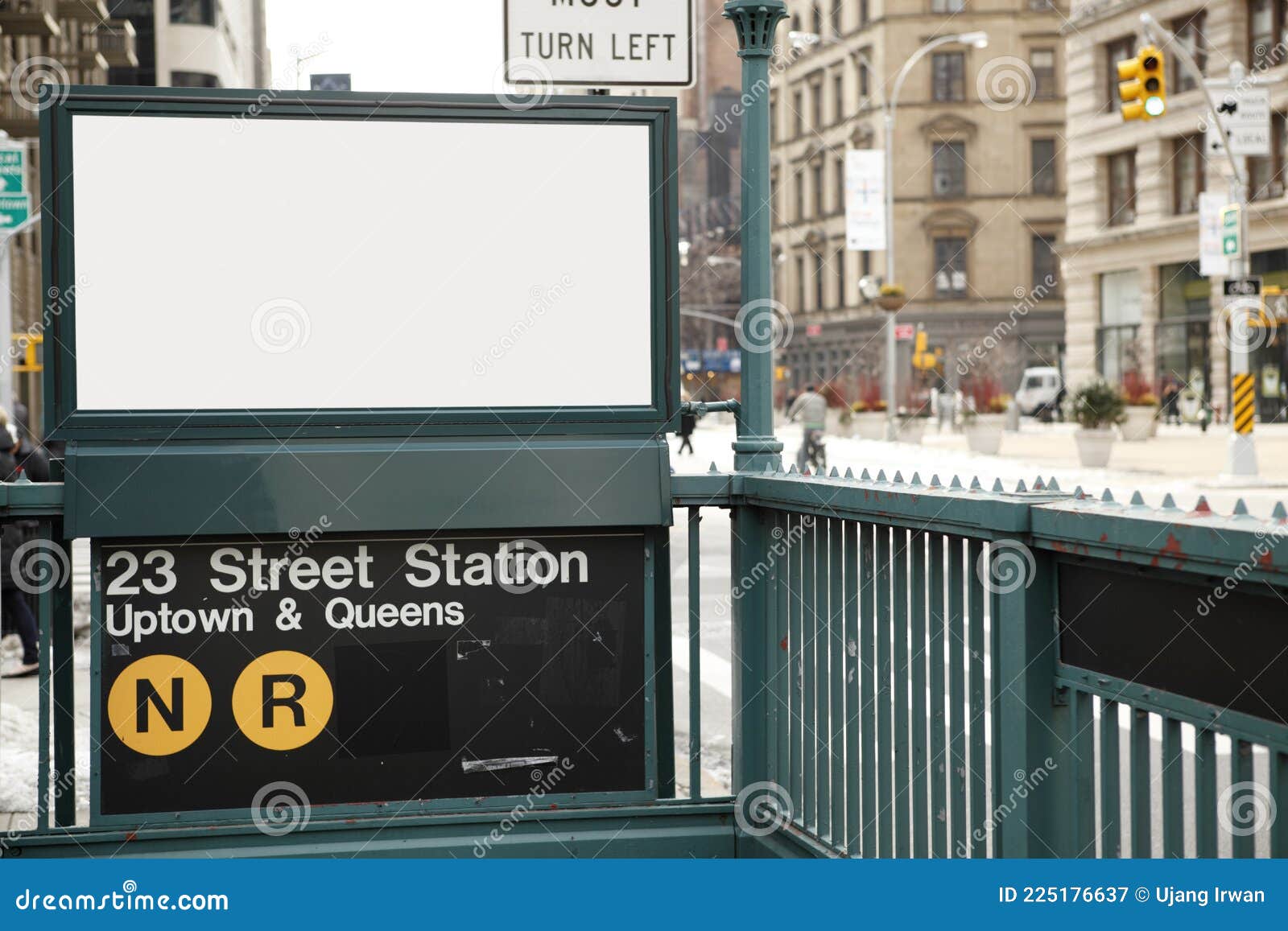 Subway Stop with Blank Sign Stock Image - Image of america, design ...