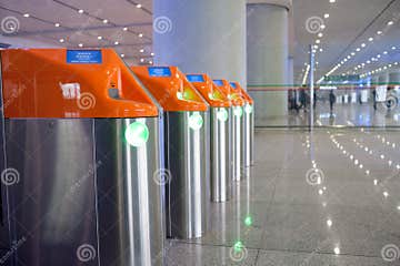 Subway ticket gate design stock photo. Image of public - 24567574