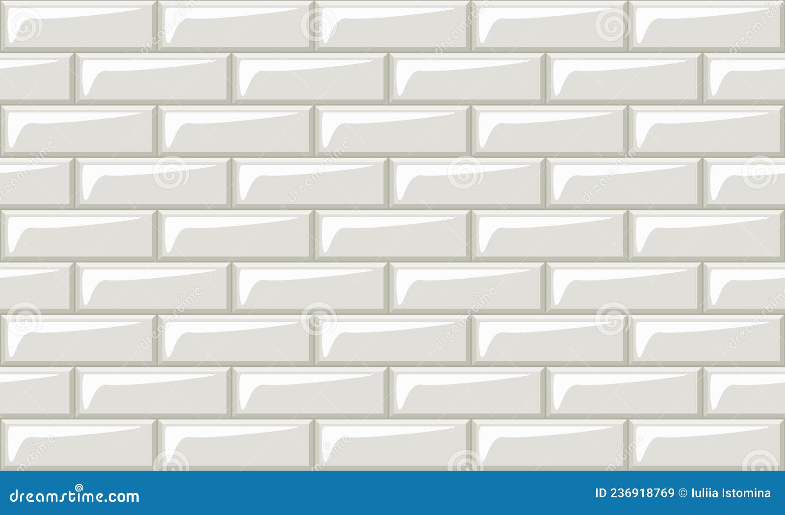 Subway Tiles Horizontal White Background Metro Brick Decor Seamless ...