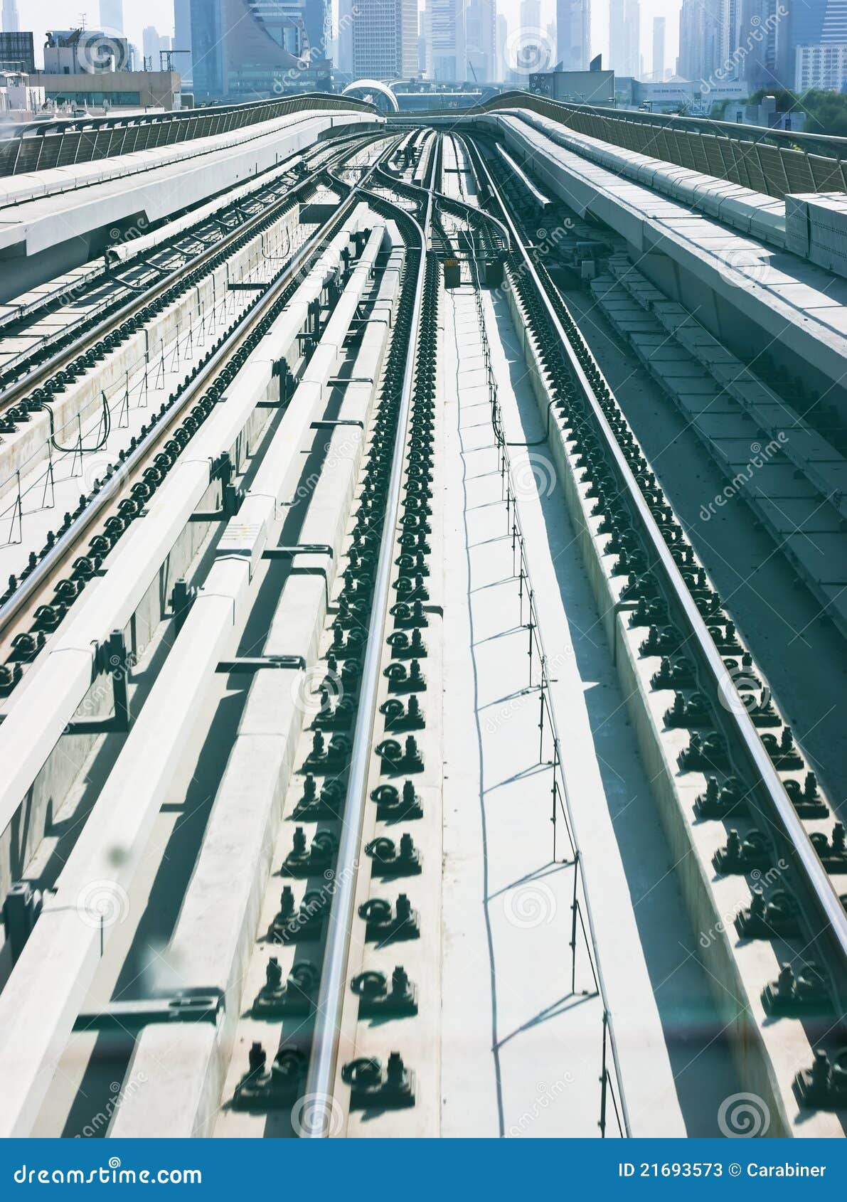 Subway tracks stock image. Image of skyscraper, road - 21693573