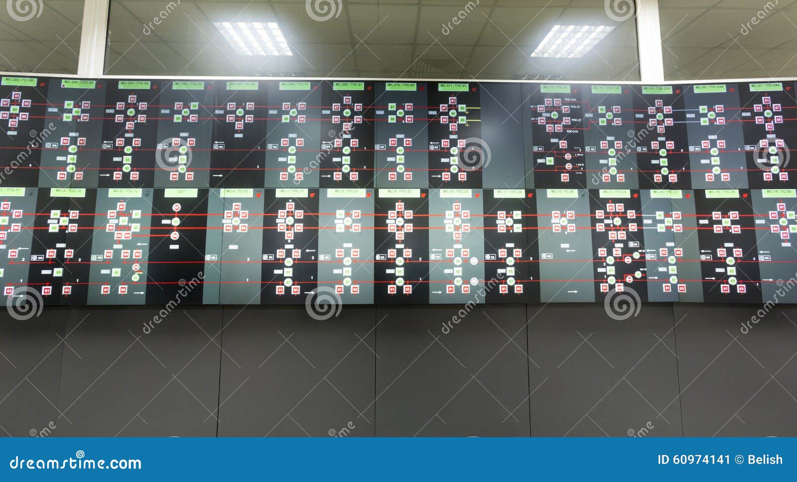 Subway Traffic Control Center Stock Image - Image of computers ...