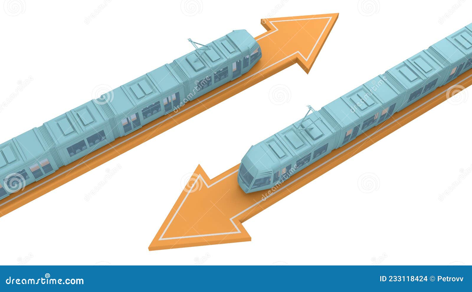 Subway Train on Arrow Isolated on White Stock Illustration ...