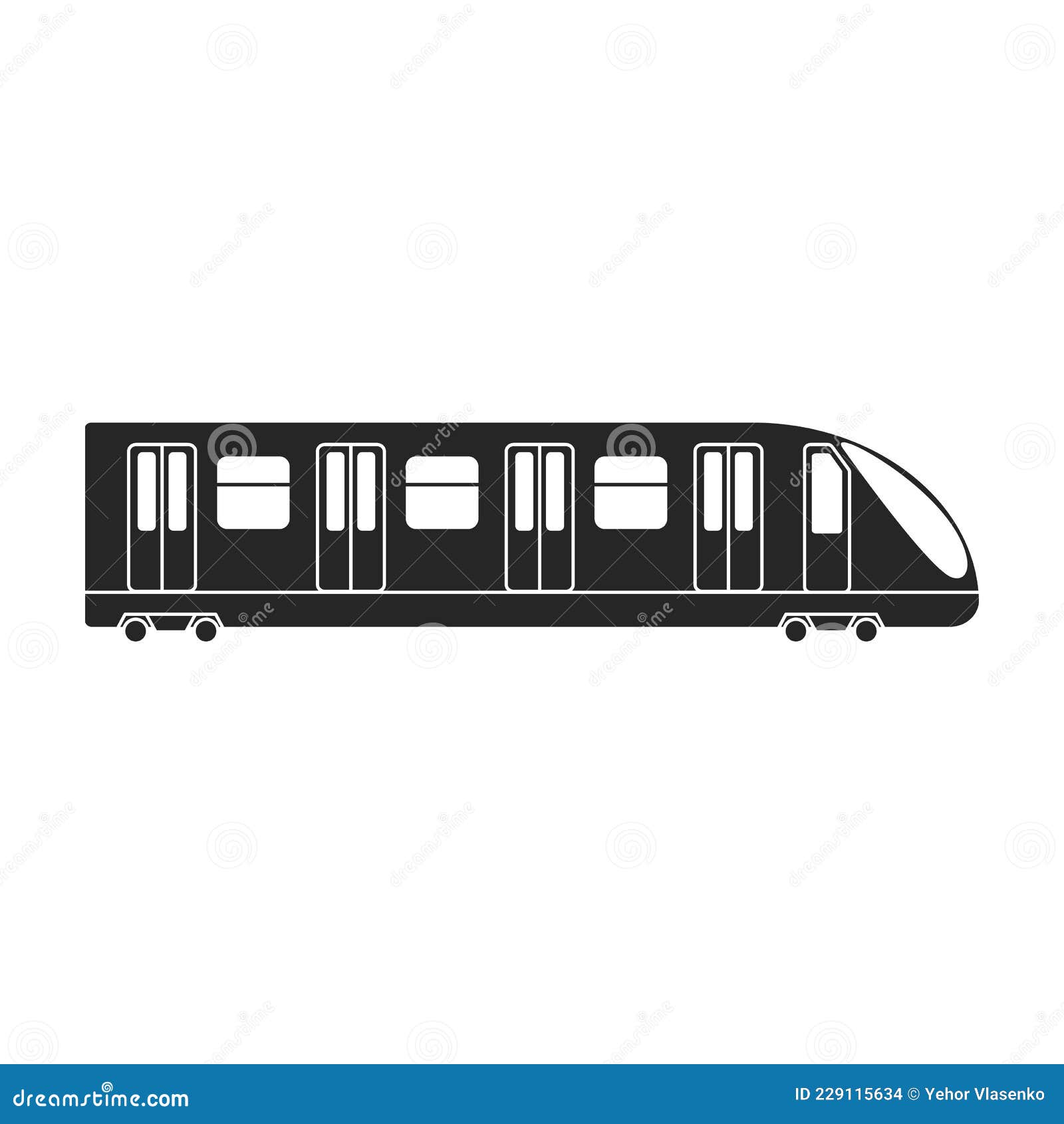Subway Train Black Vector Icon.Black Vector Illustration Cargo ...