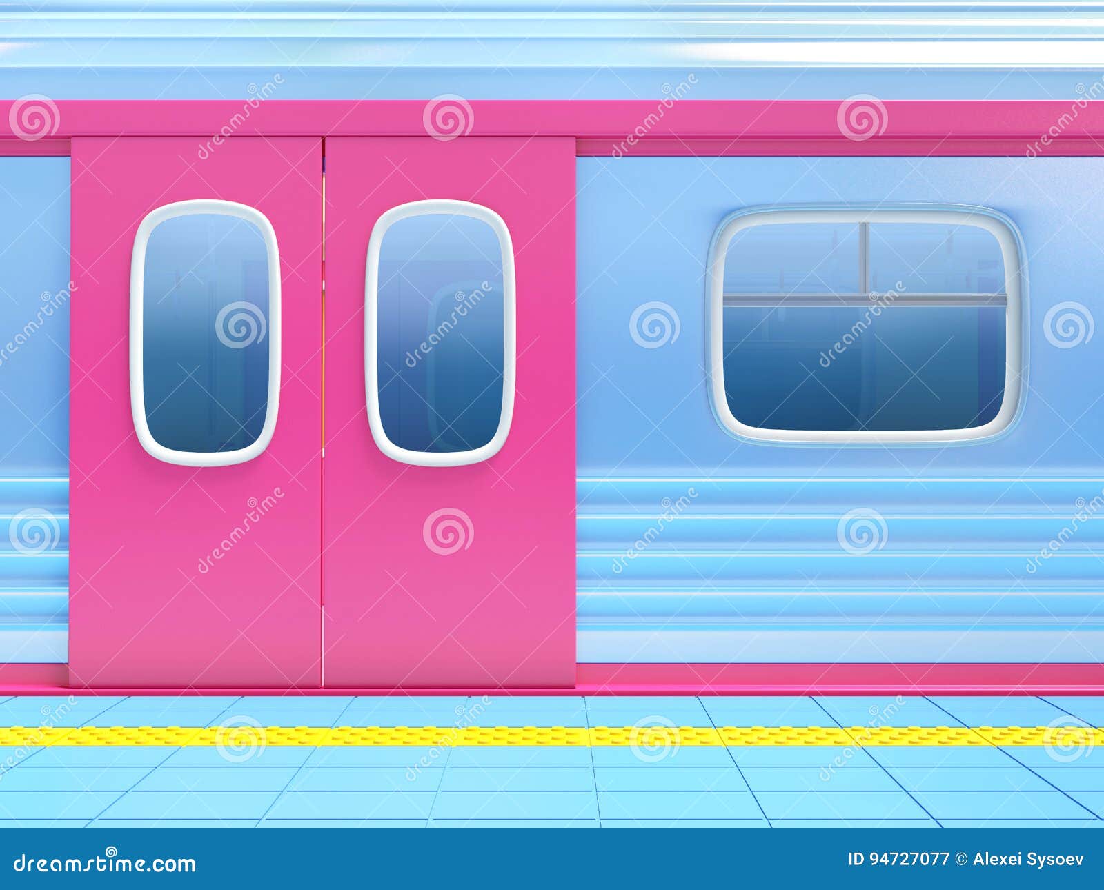 Subway train door stock illustration. Illustration of contemporary ...