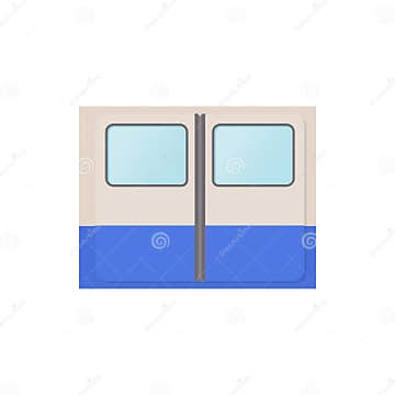 Subway Train Doors Icon, Cartoon Style Stock Vector - Illustration of ...