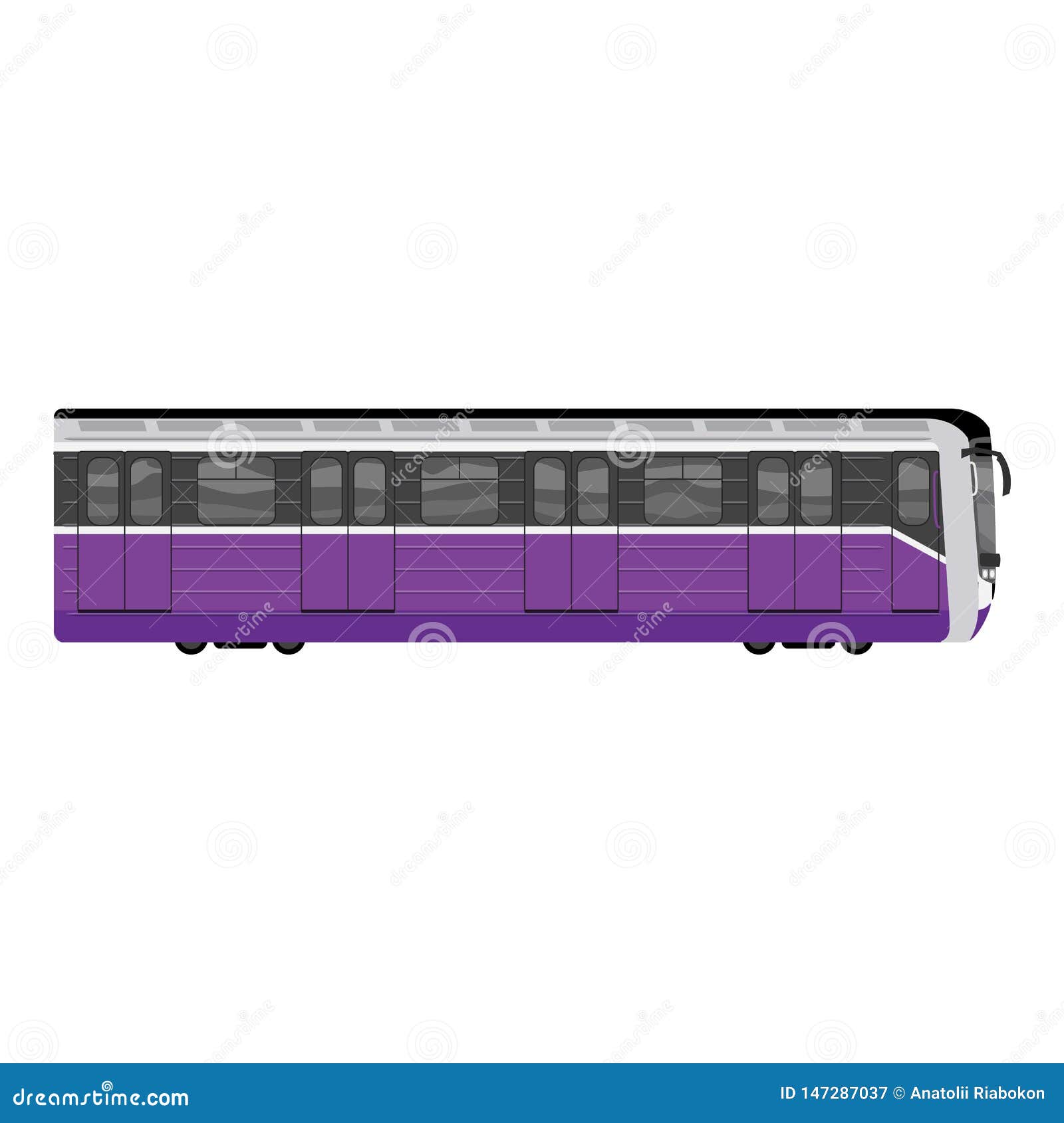Subway Train Icon, Cartoon Style Stock Vector - Illustration of ...