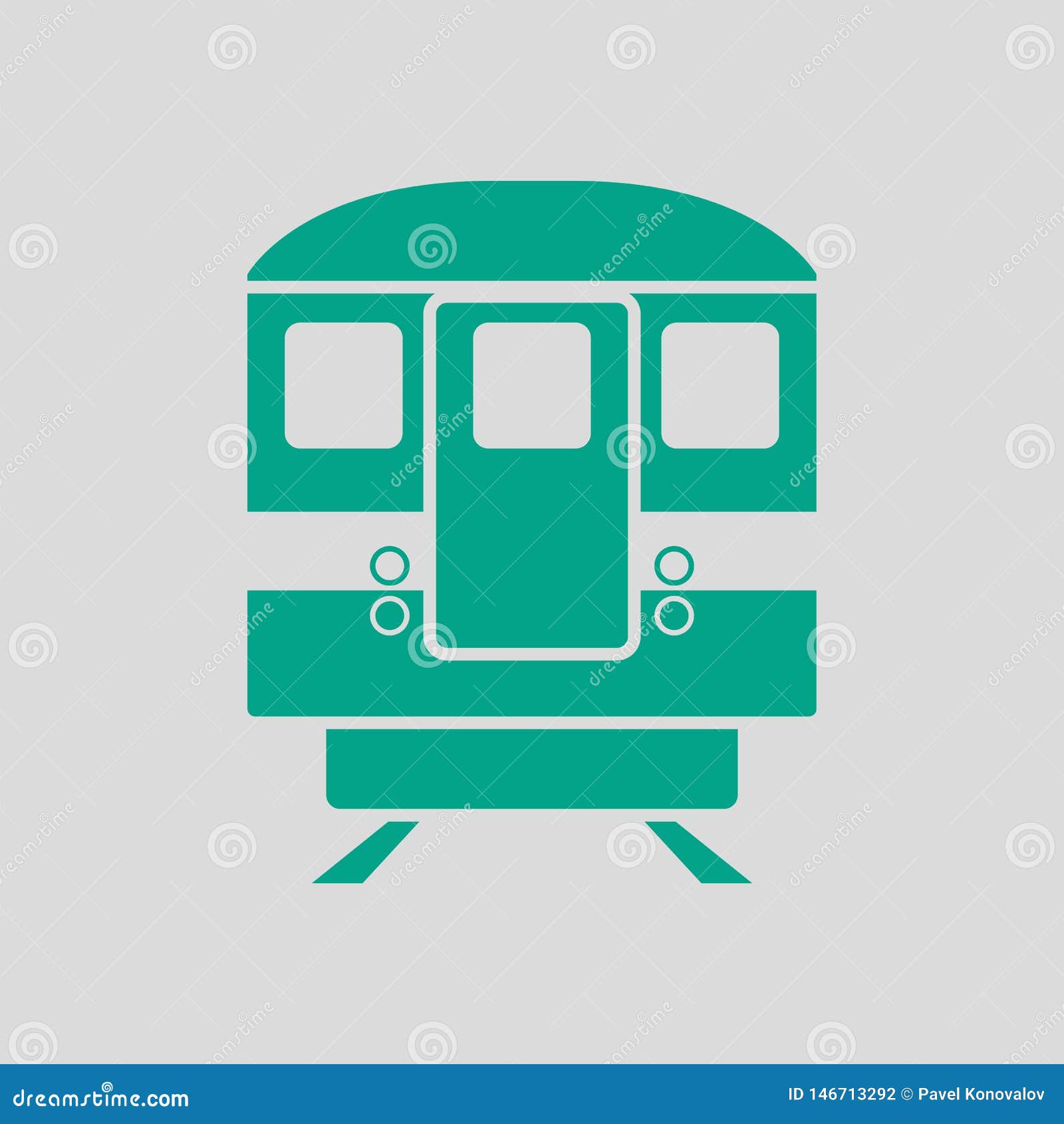 Subway Train Icon Front View Stock Vector - Illustration of background ...