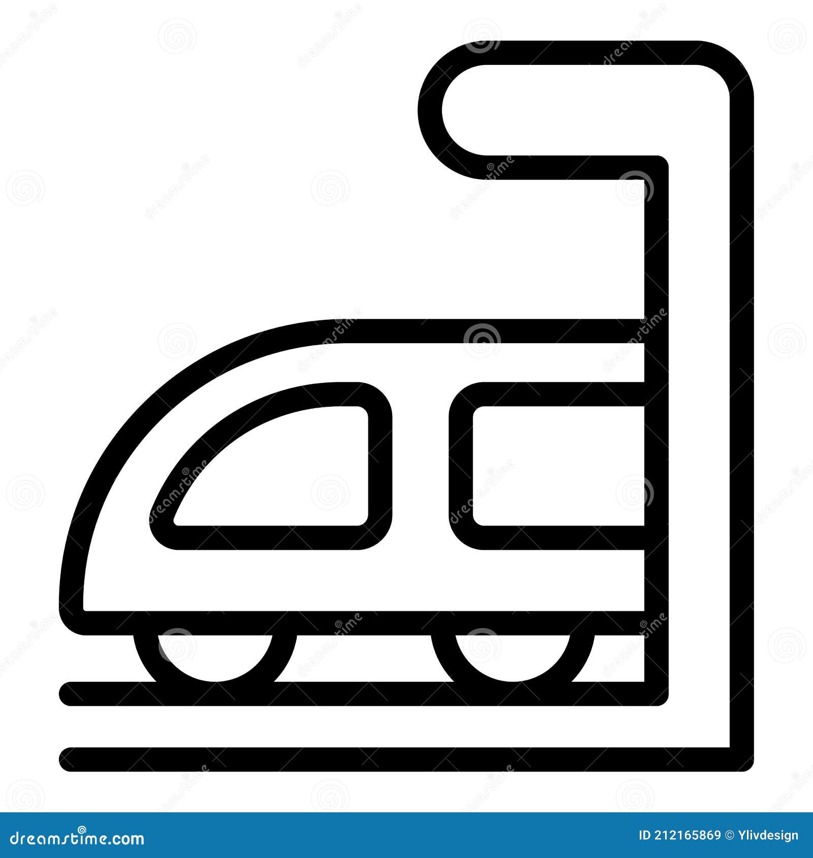 Subway Train Icon, Outline Style Stock Vector - Illustration of ...