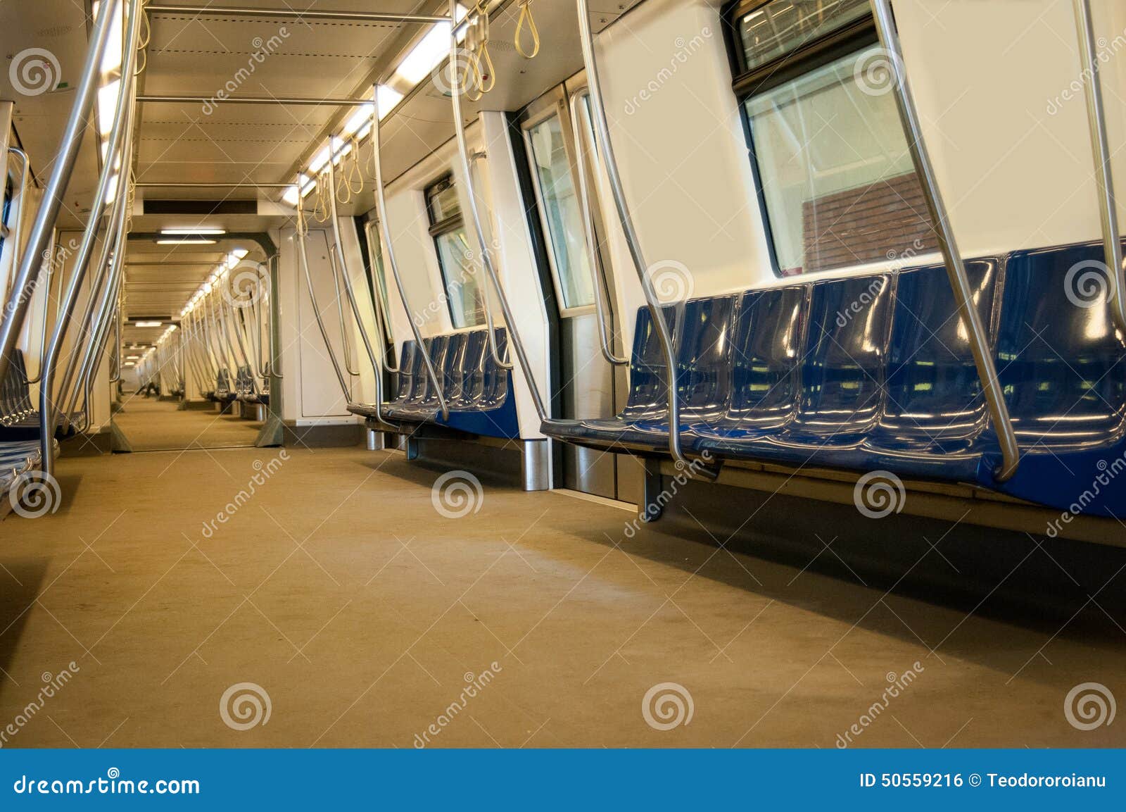 Subway Train Interior Design Stock Photo - Image of ride, station: 50559216