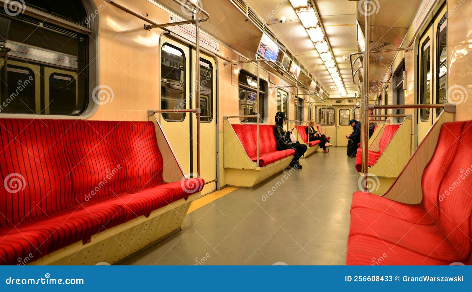 Subway Train Interior. the First Line of the Warsaw Metro Editorial ...