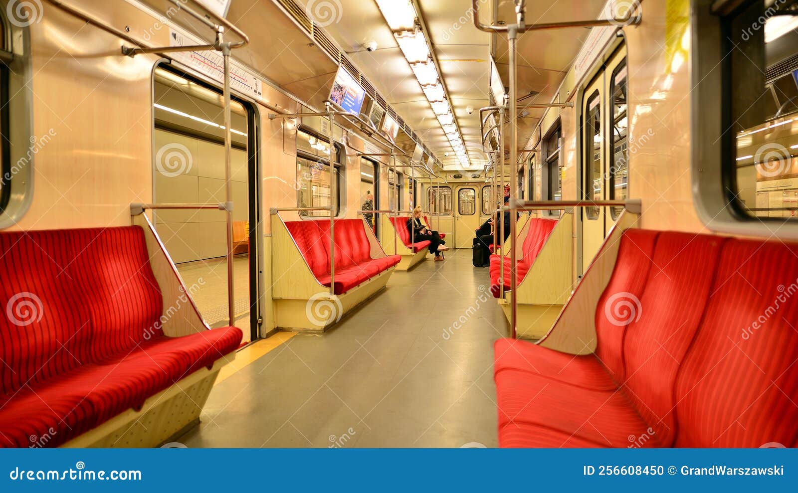 Subway Train Interior. the First Line of the Warsaw Metro Editorial ...