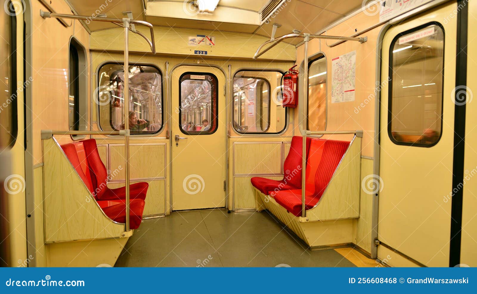 Subway Train Interior. the First Line of the Warsaw Metro Editorial ...