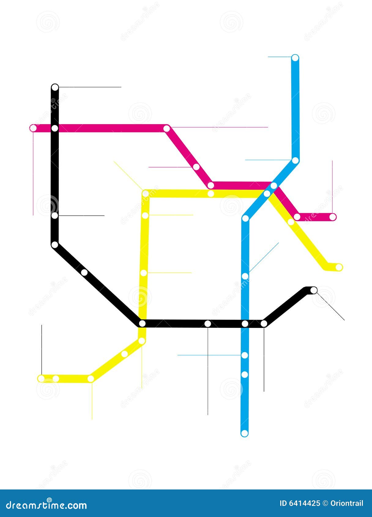 Illustrated Subway Map Royalty-Free Stock Photography | CartoonDealer ...