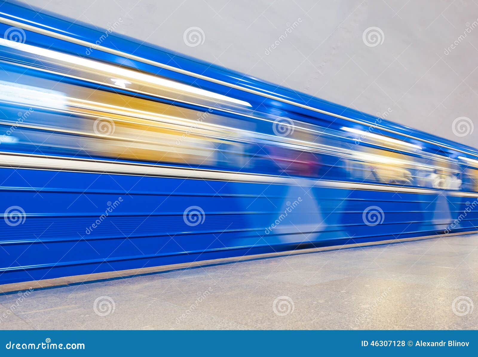 Subway Train in Motion at the Station Stock Photo - Image of city ...