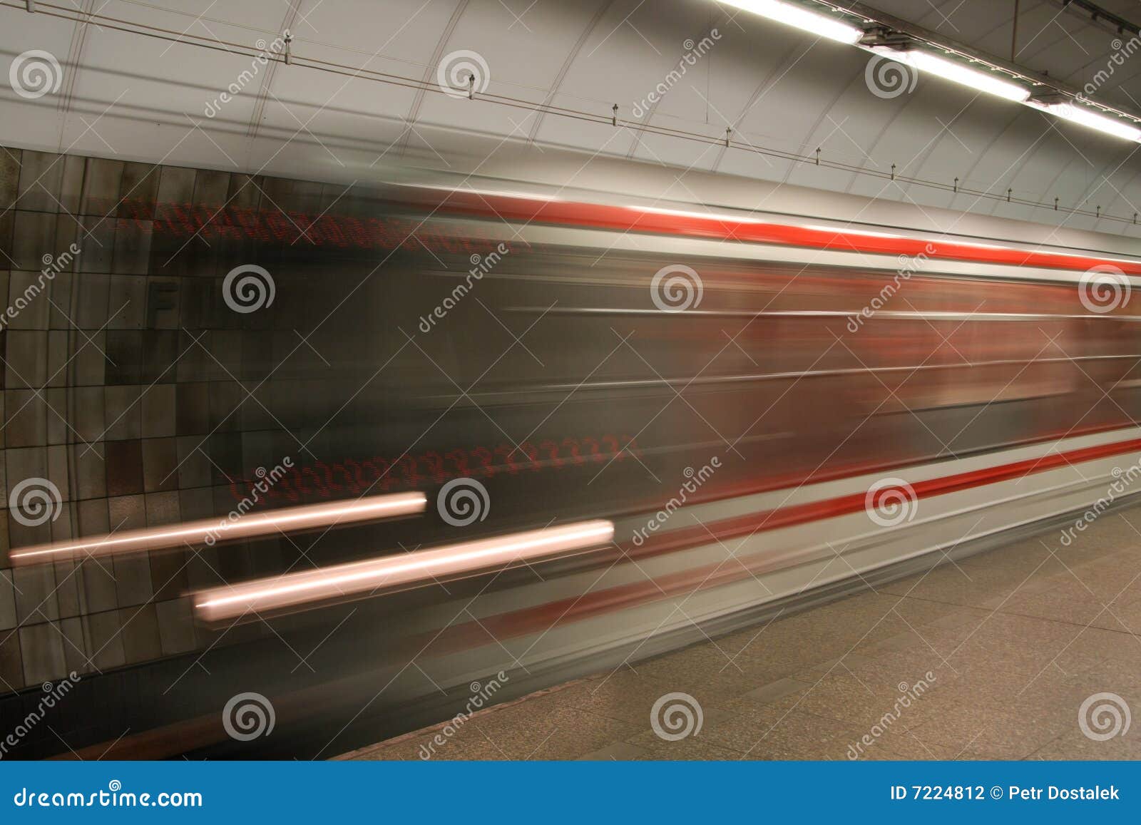 Subway train in move stock photo. Image of subway, train - 7224812