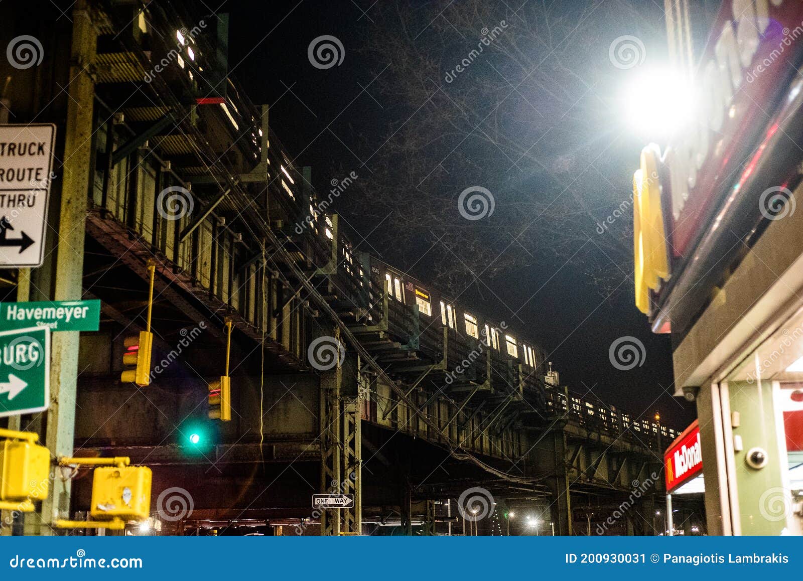 Subway train in the night editorial photo. Image of night - 200930031