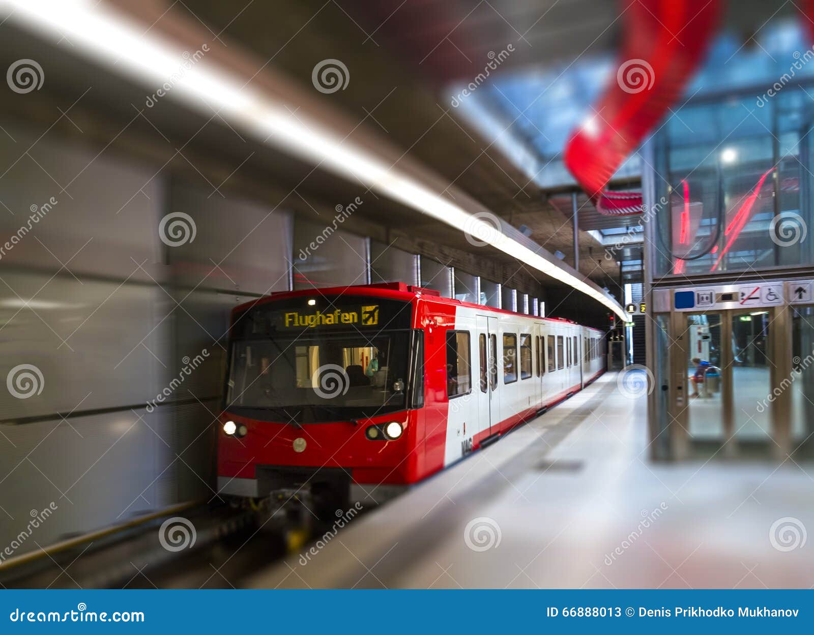 Subway train in Nuremberg stock image. Image of rail - 66888013
