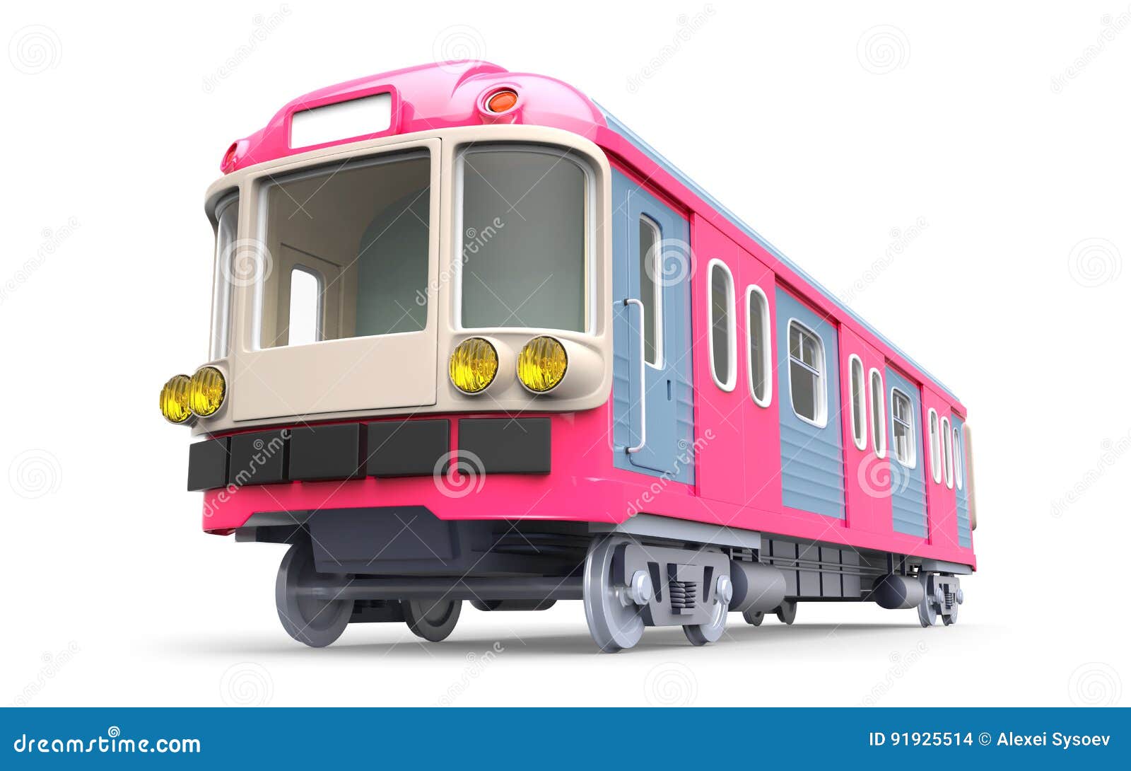 Subway train pink stock illustration. Illustration of metro - 91925514